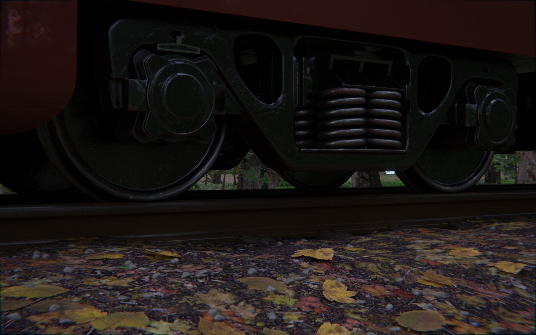 3D Model Train Forest 3d Scene - TurboSquid 2214514