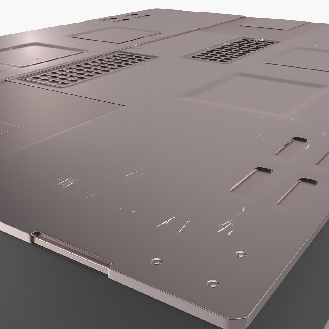 Sci-fi Anodized Panel 3d Obj