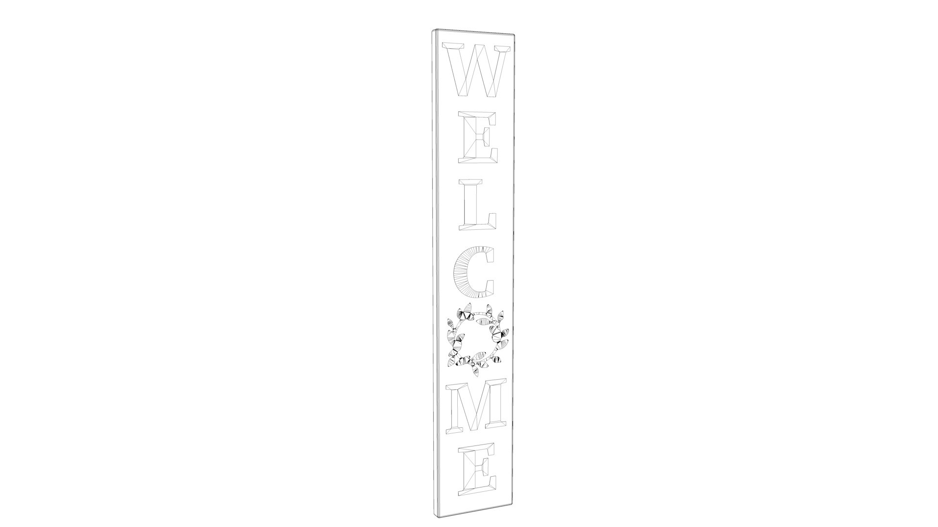 3D Model Welcome Sign - TurboSquid 1743449