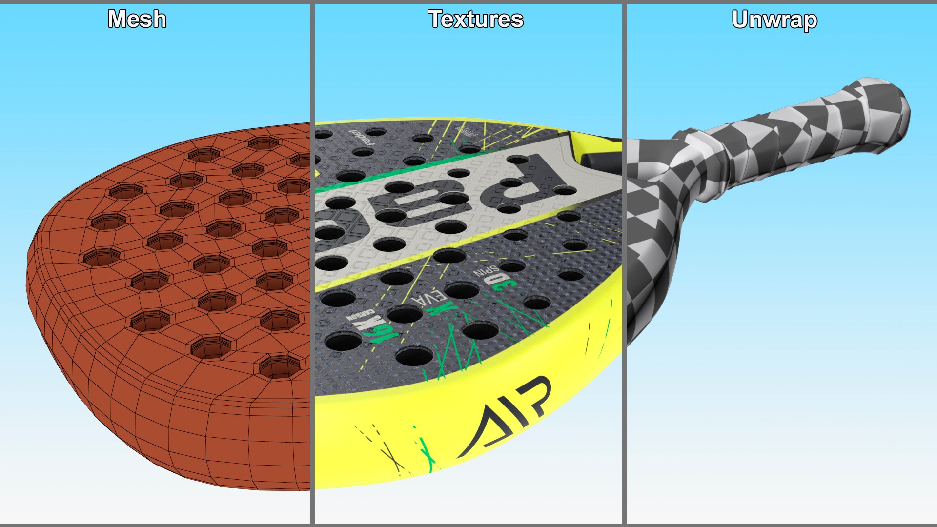 Padel Tennis Racket Generic Model - TurboSquid 2234973