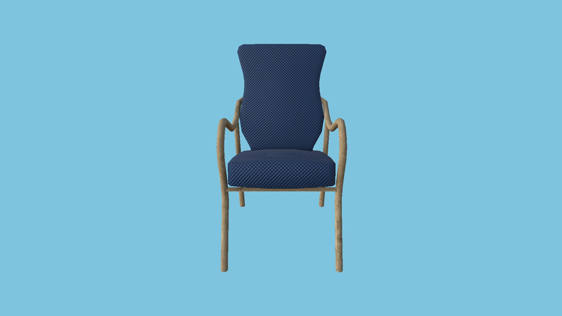 Blue Dark Wood Armchair - Furniture Interior Design 3D - TurboSquid 1732519