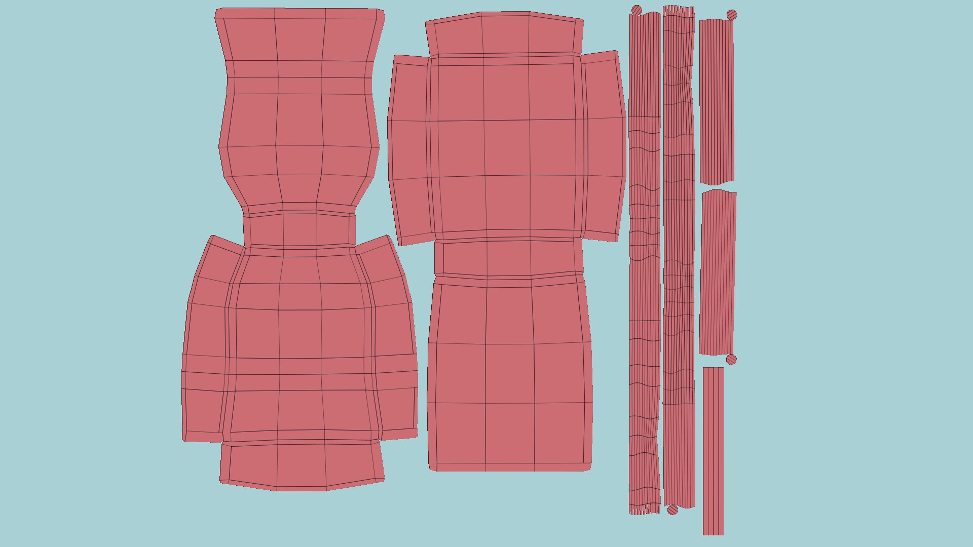 Blue Dark Wood Armchair - Furniture Interior Design 3D - TurboSquid 1732519