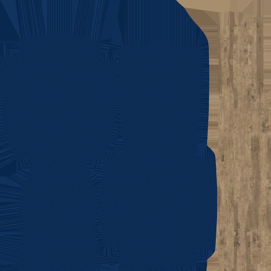 Blue Dark Wood Armchair - Furniture Interior Design 3D - TurboSquid 1732519