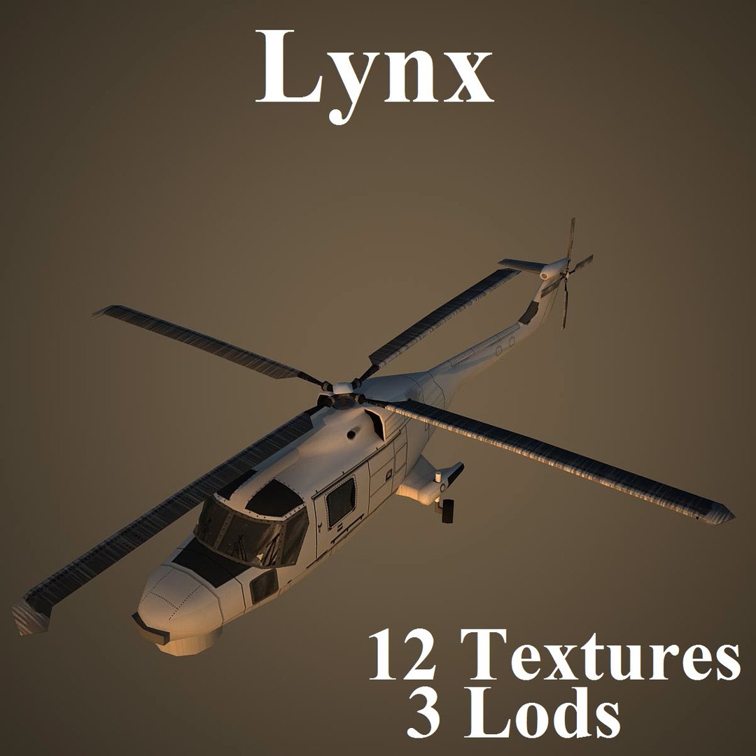 agustawestland lynx 3d model