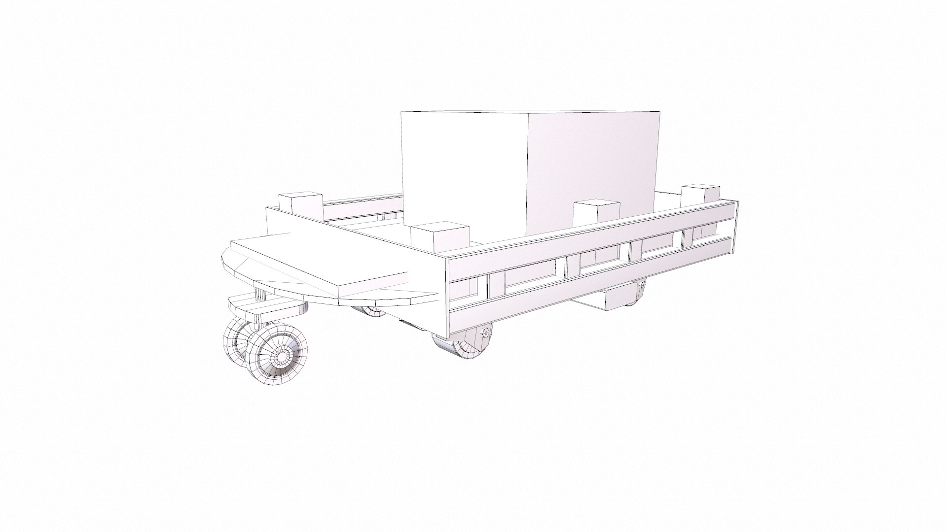 3D Industrial Trolley Model - TurboSquid 2373225