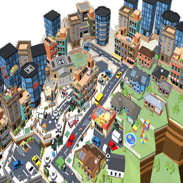 modelo 3d POLYGON Mini - Paquete urbano - TurboSquid 2237247