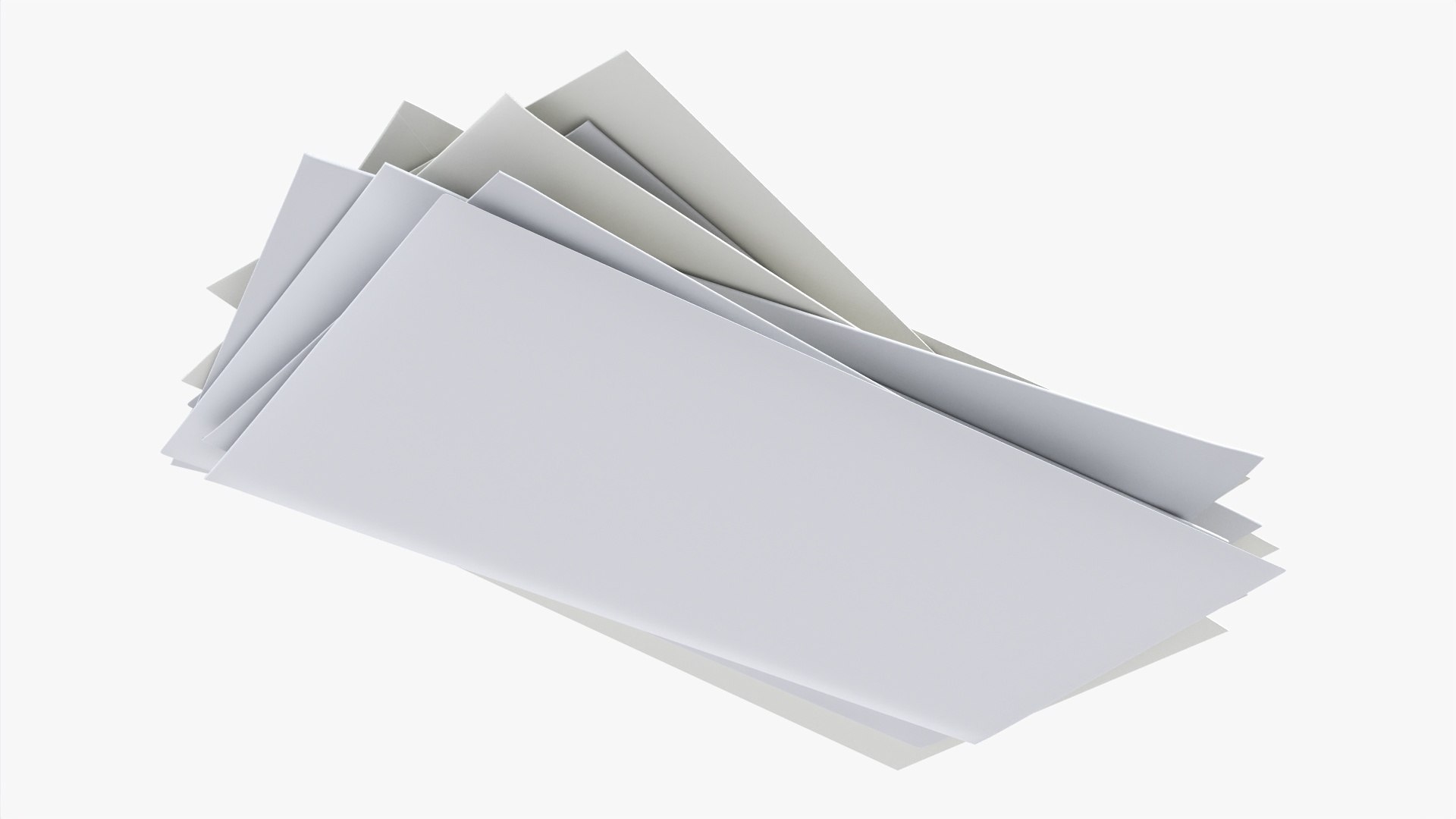 Envelope Stack 3D Model - TurboSquid 1809207