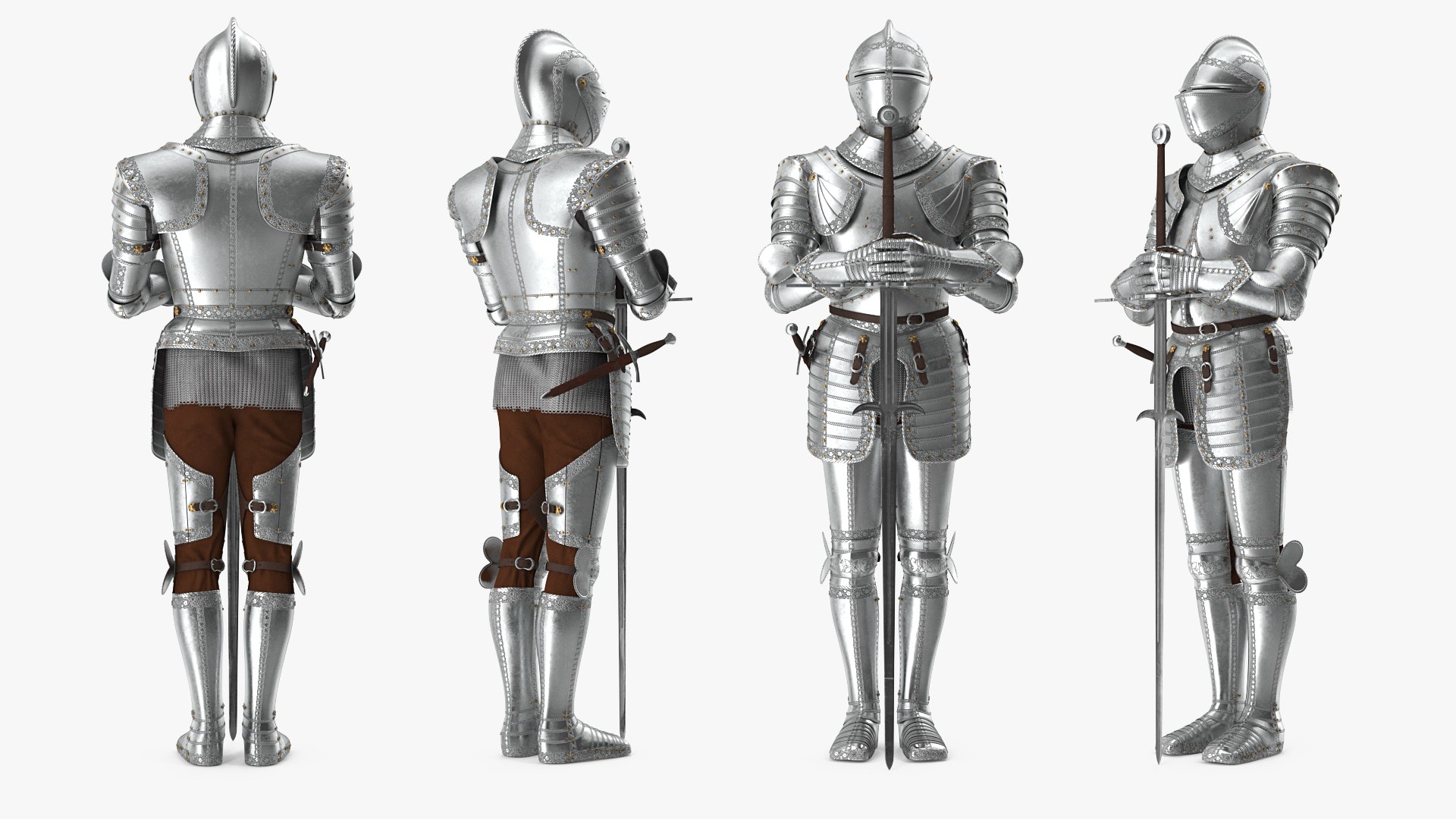 Polished knight plate armor model - TurboSquid 1528512