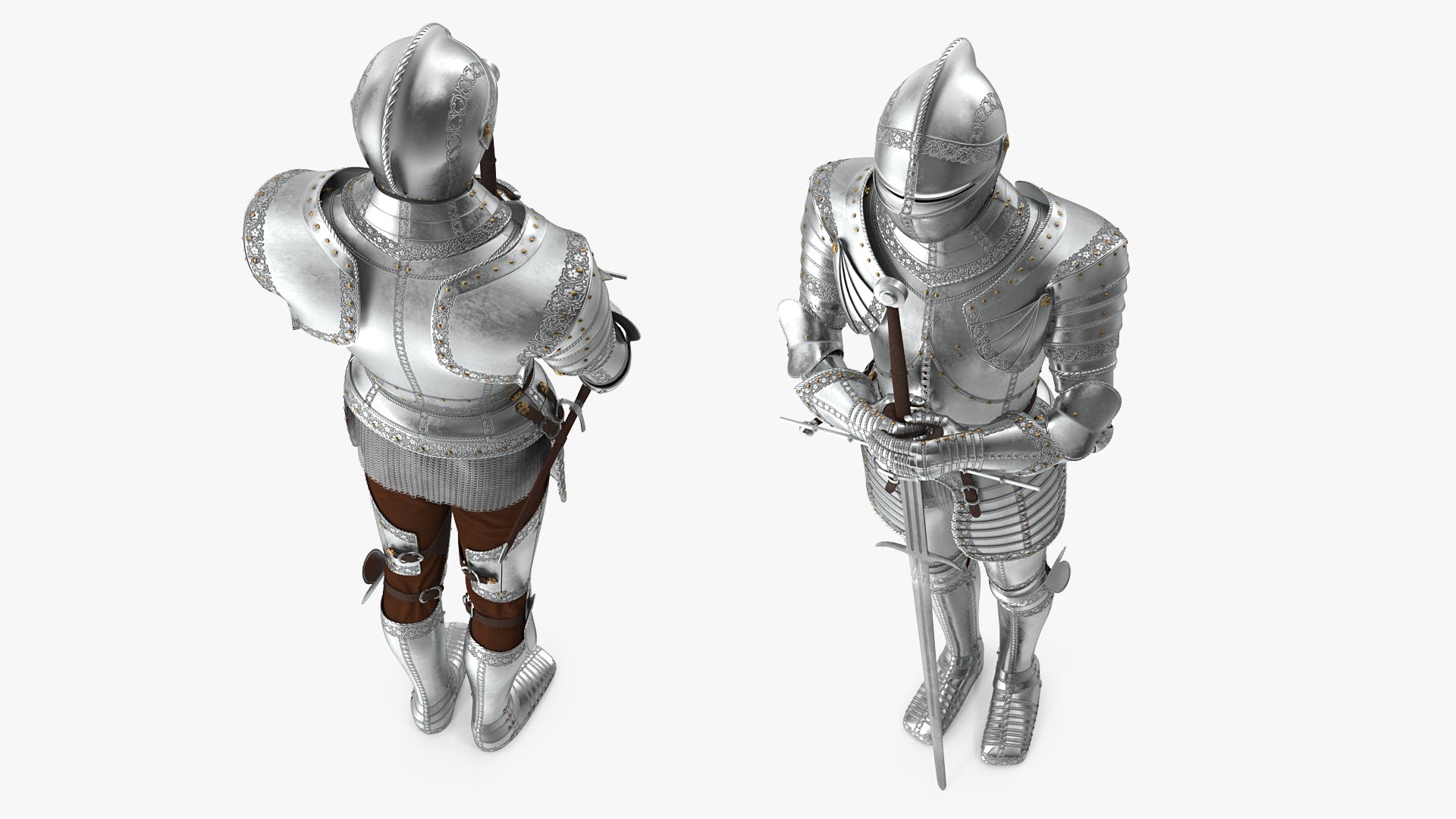 Polished knight plate armor model - TurboSquid 1528512