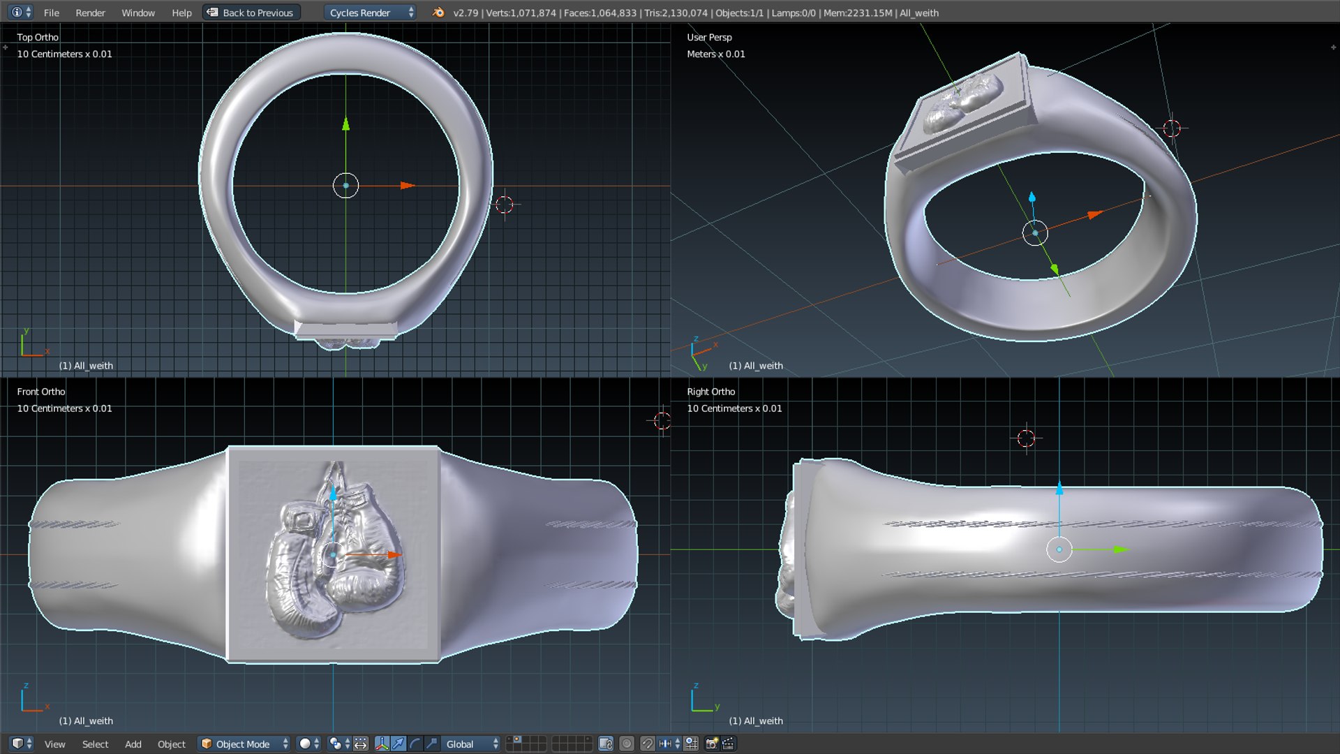 Ring Man Gold 3D Model - TurboSquid 1337112