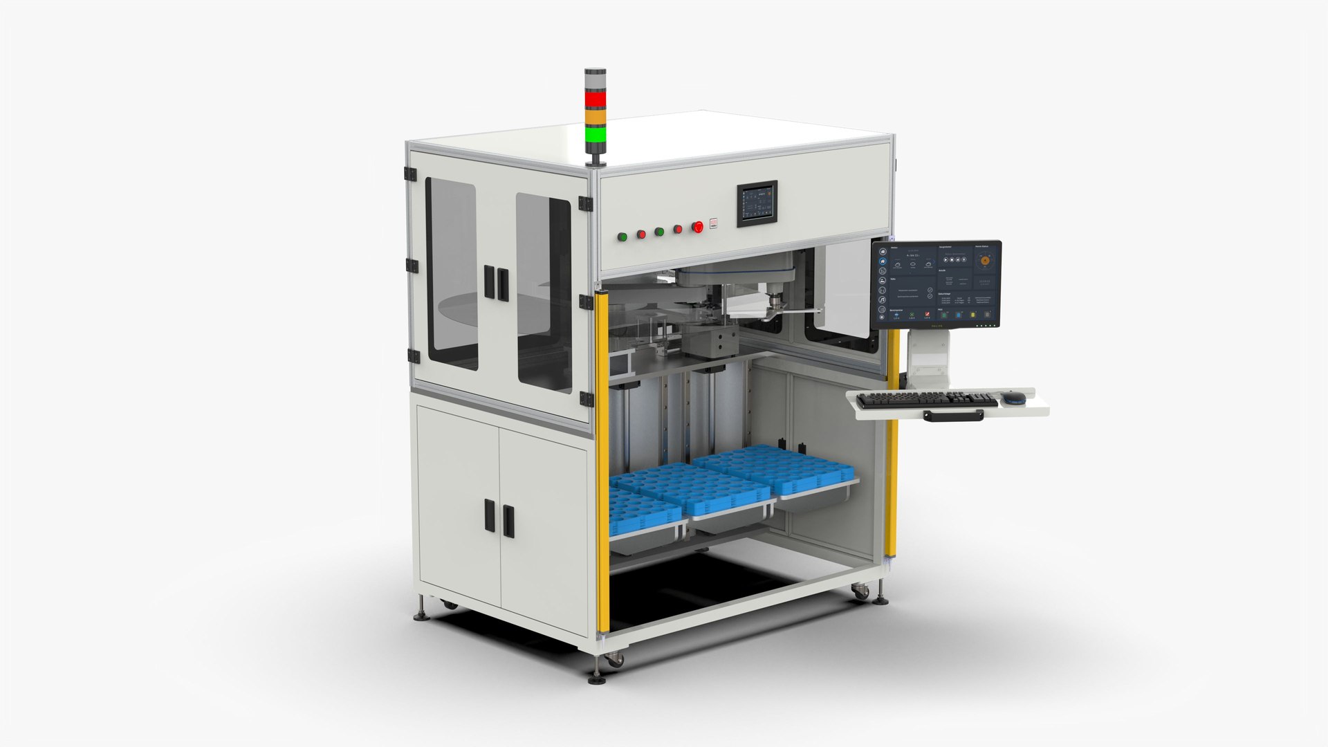 Automatic Magnetic Ring Press Balance Test Machine 3D Model ...