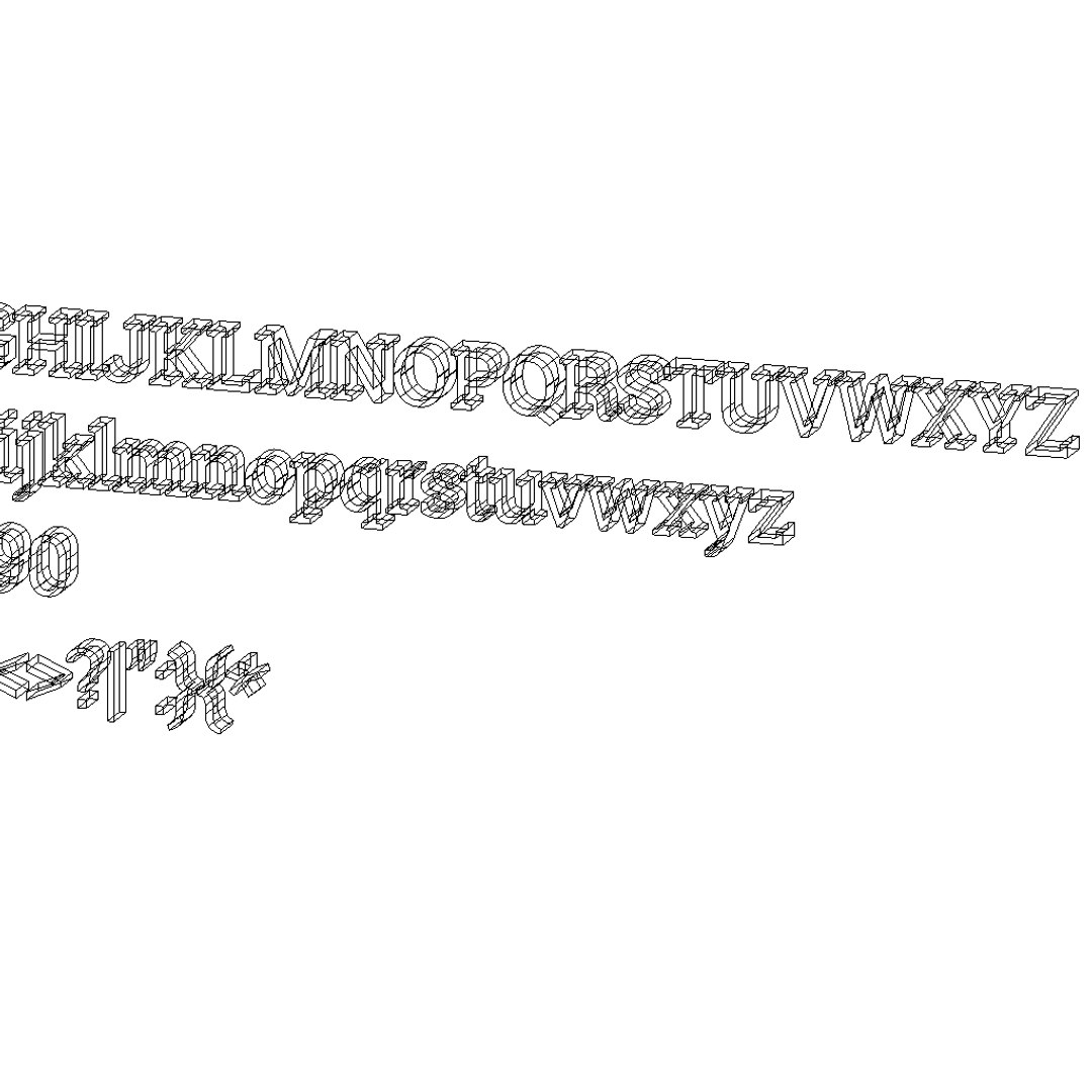 Roboto Slab Font Alphabet 3D - TurboSquid 1176008