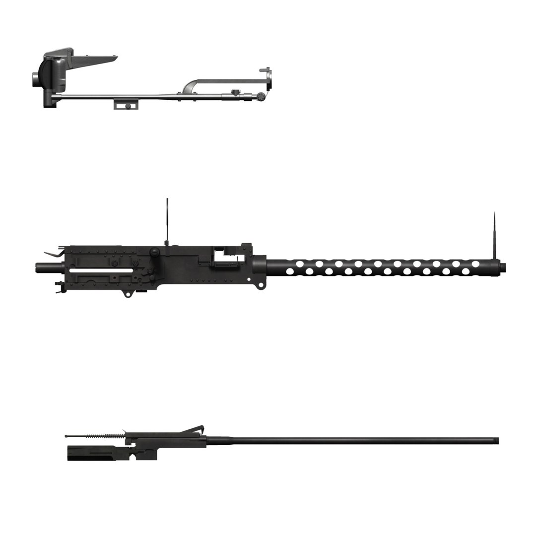 3d M2 Machine Gun