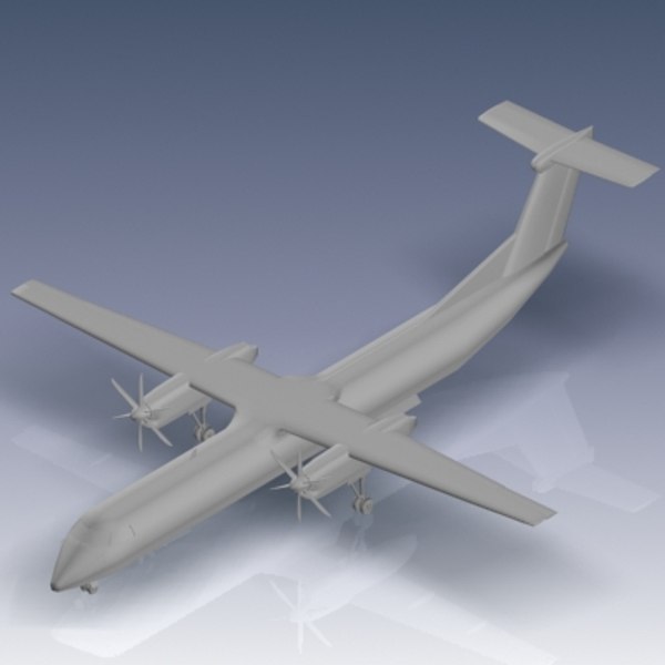 3d q400 bombardier airliner model