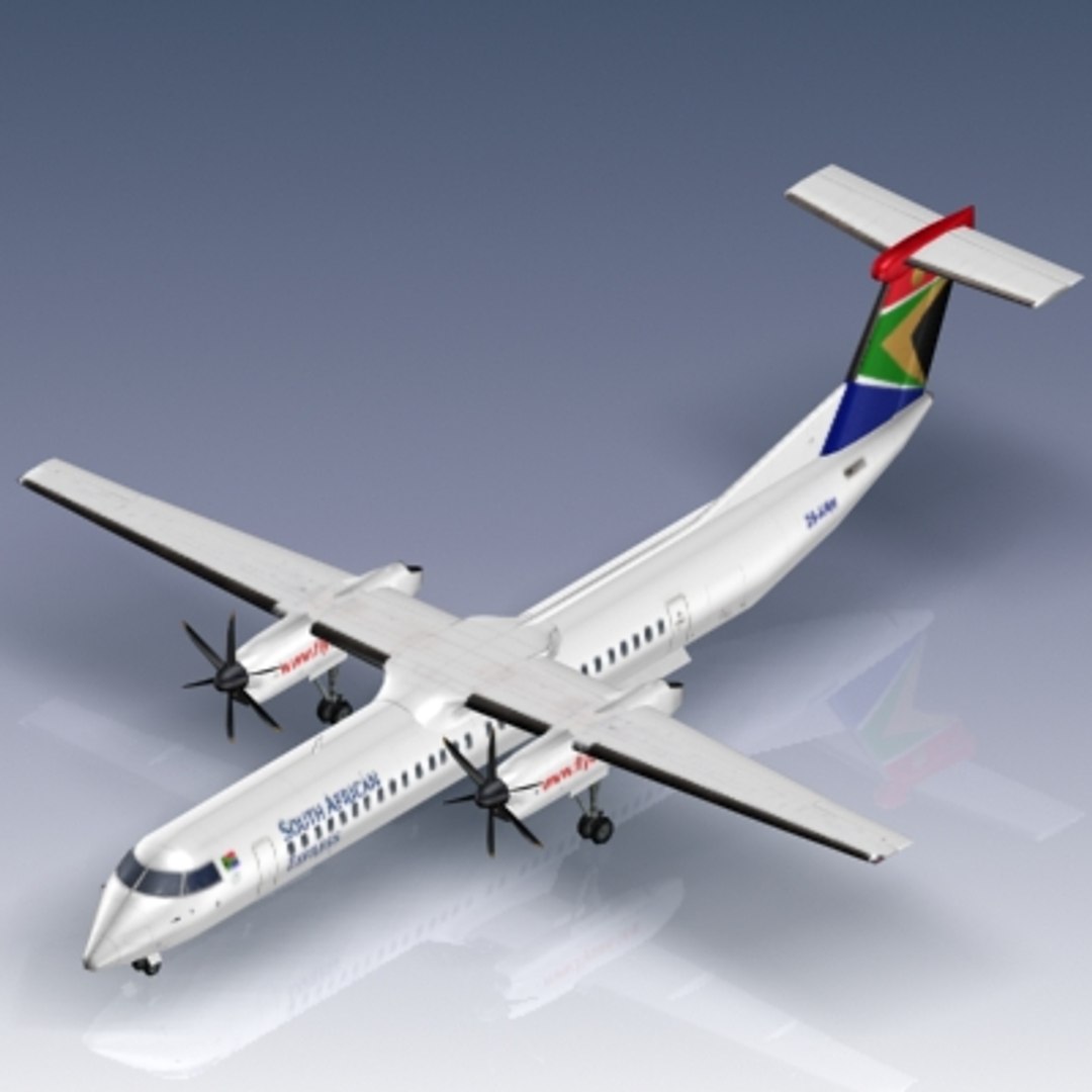3d Q400 Bombardier Airliner Model