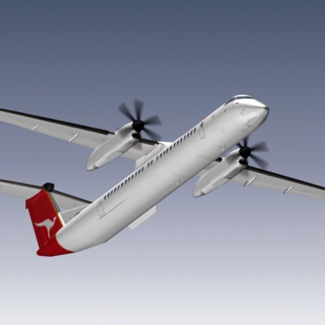 3d Q400 Bombardier Airliner Model