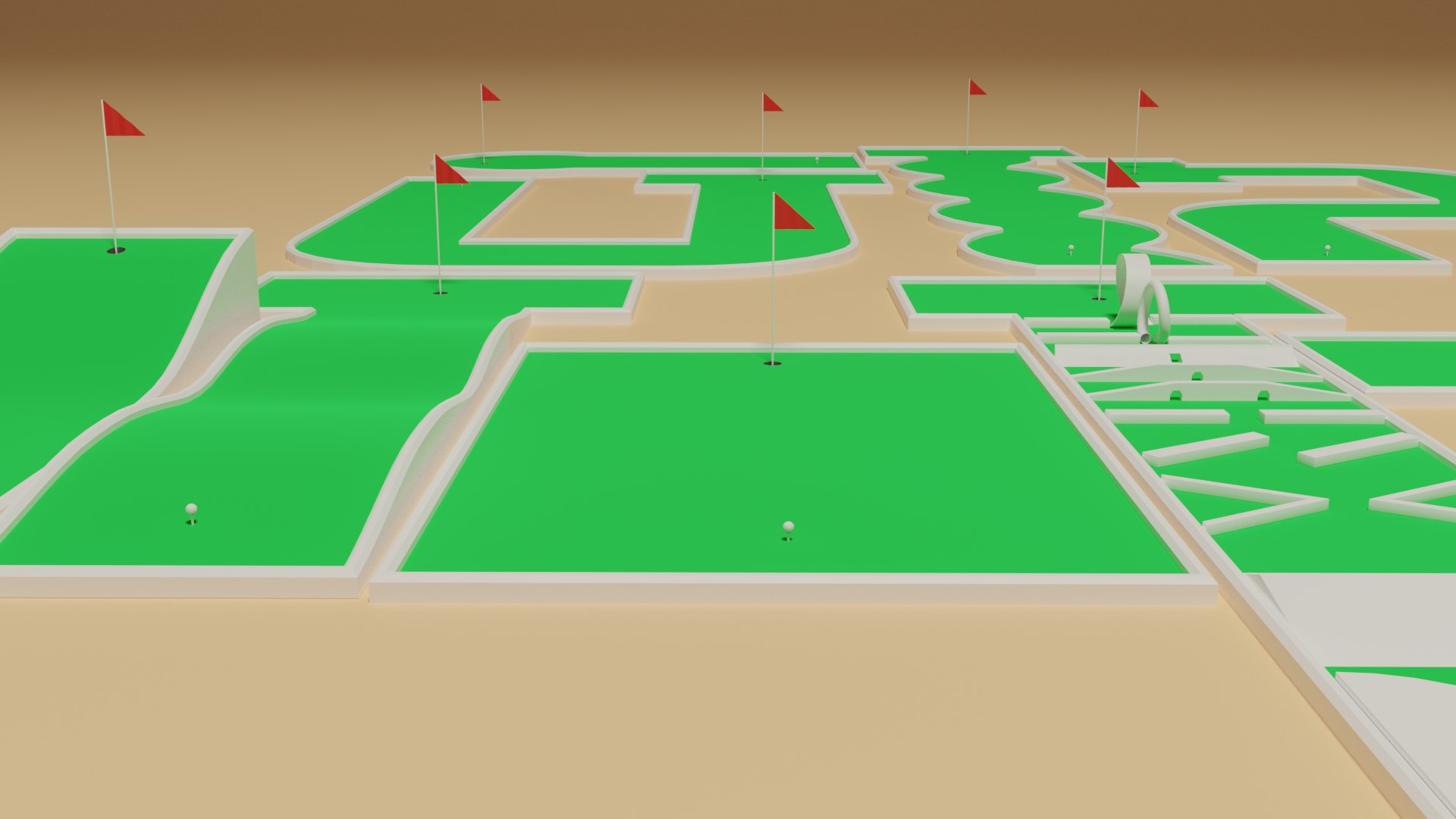 3D Mini Golf Course Model - TurboSquid 1665592