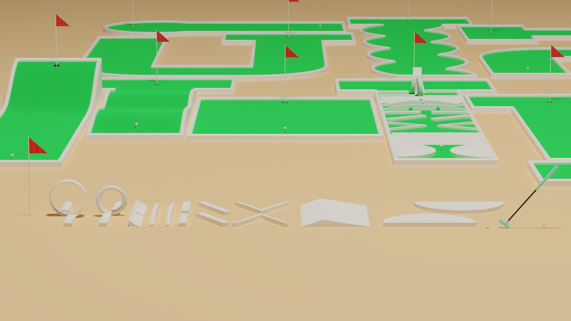 3D Mini Golf Course Model - TurboSquid 1665592