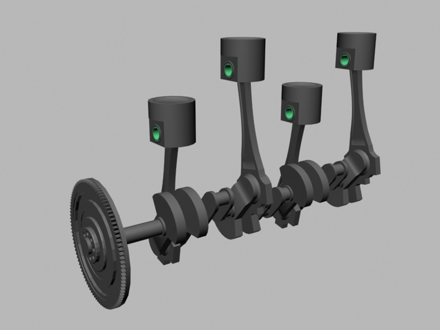 3d piston animation
