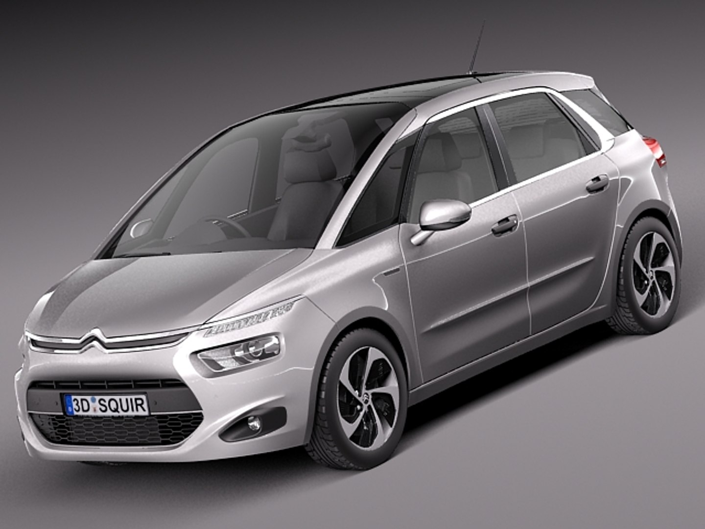 2013 2014 Van Citroen C4 3d Model