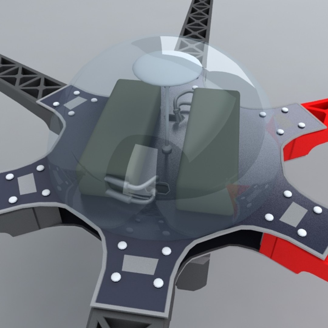 3d Model Of Multi-rotor Aerial Platform Camera