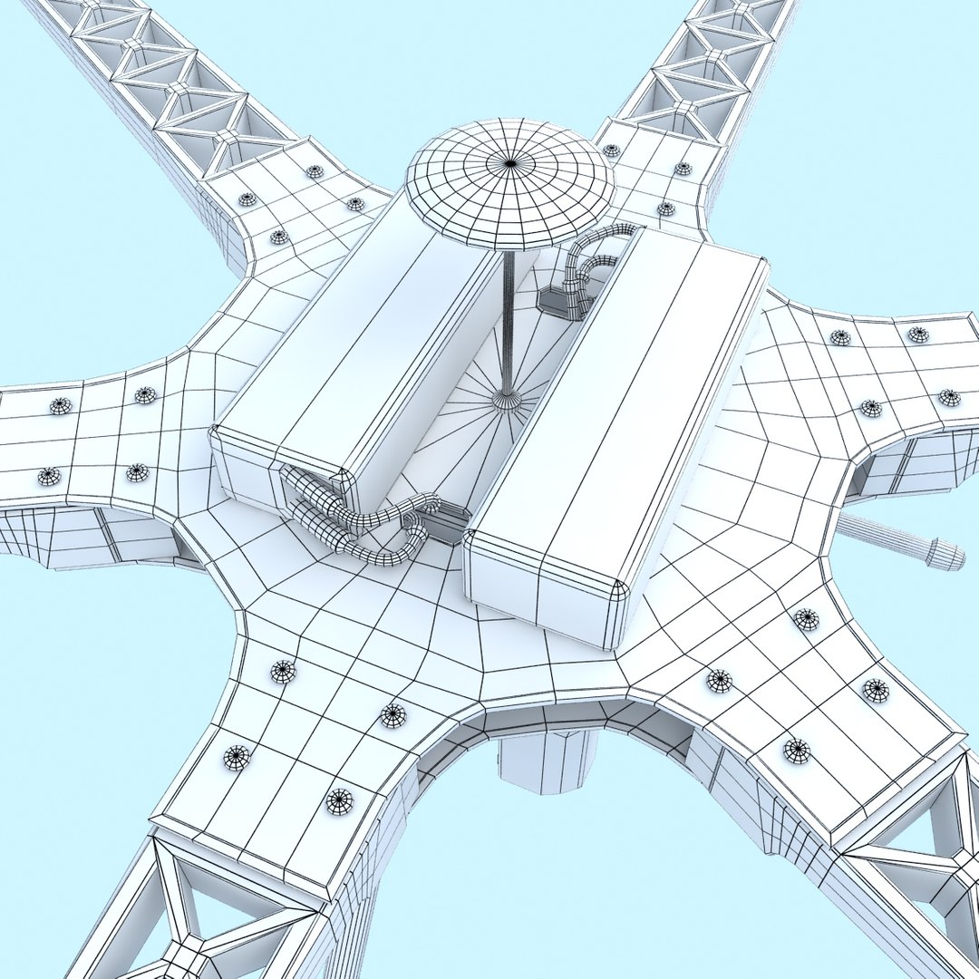 3d Model Of Multi-rotor Aerial Platform Camera