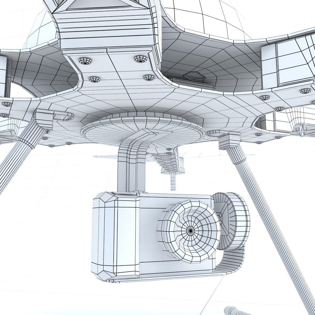 3d Model Of Multi-rotor Aerial Platform Camera