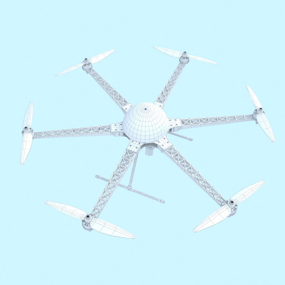 3d Model Of Multi-rotor Aerial Platform Camera