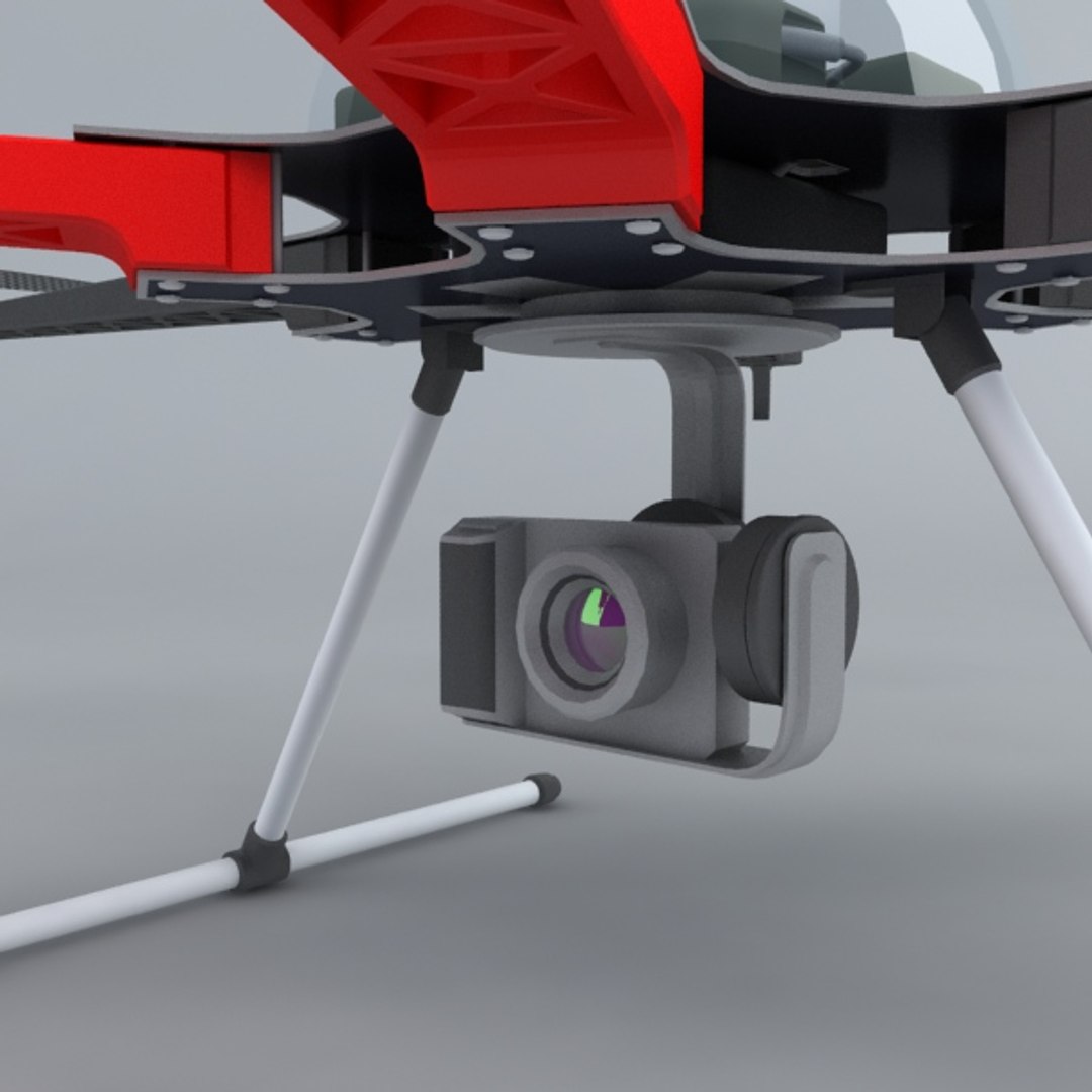 3d Model Of Multi-rotor Aerial Platform Camera