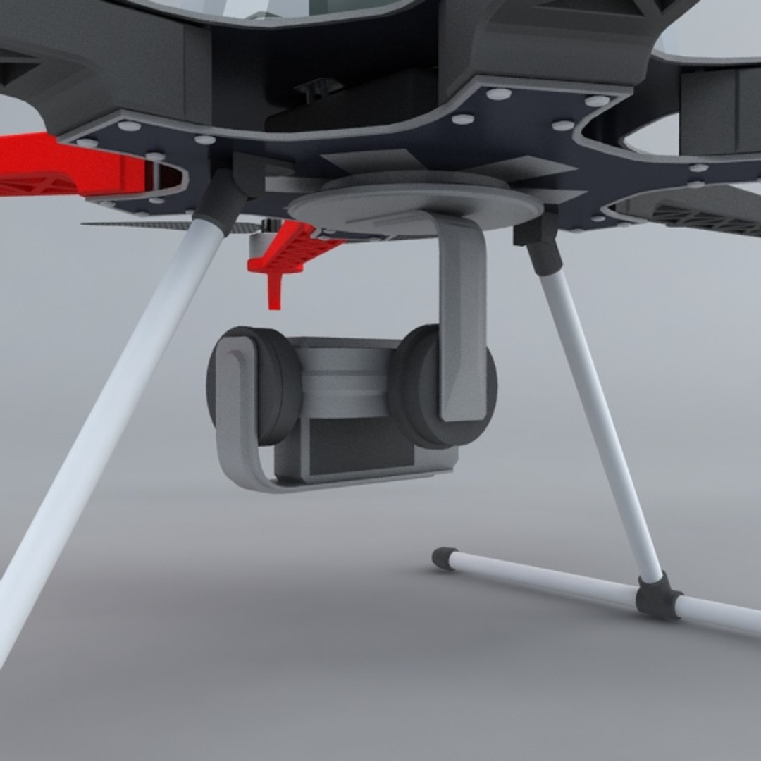 3d Model Of Multi-rotor Aerial Platform Camera