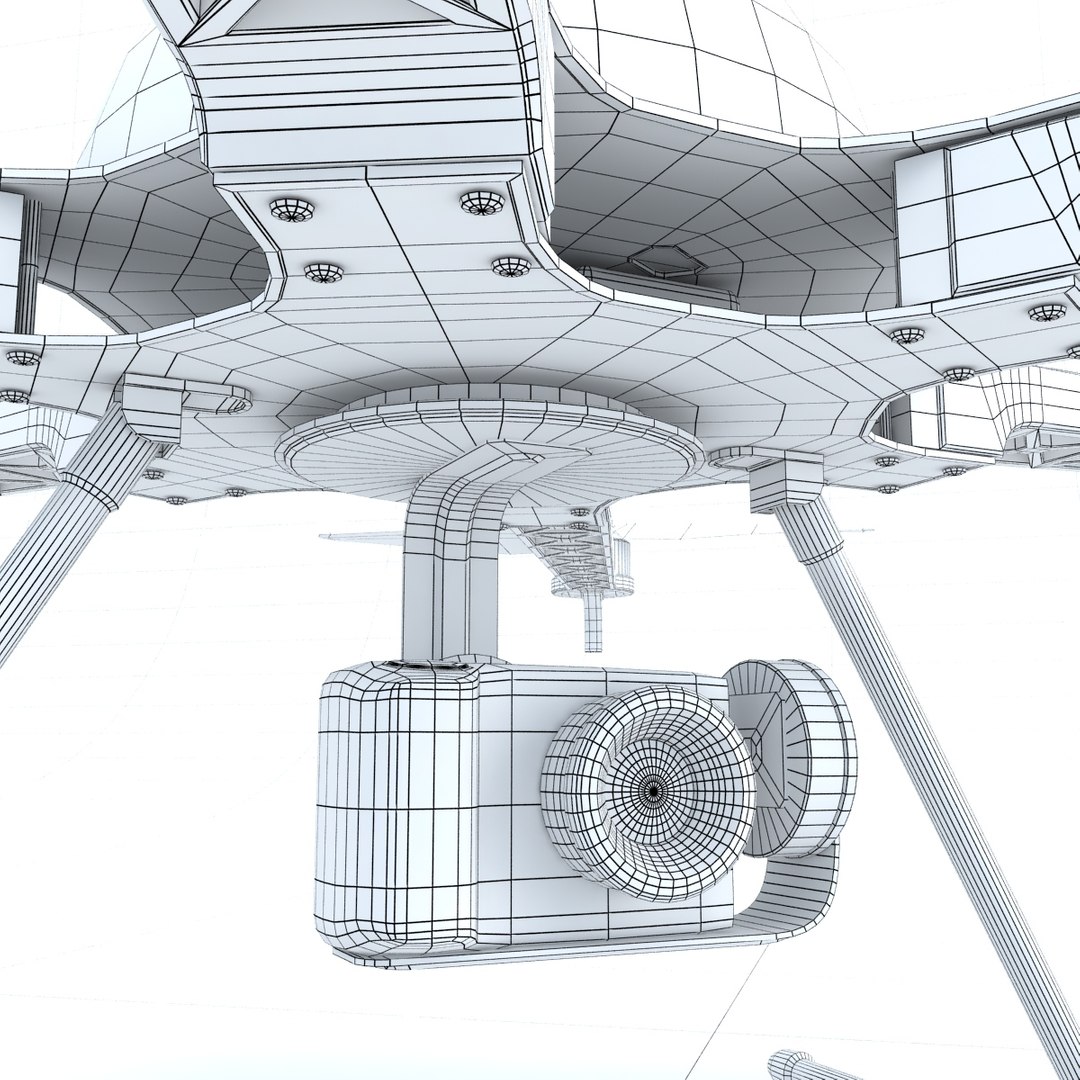 3d Model Of Multi-rotor Aerial Platform Camera