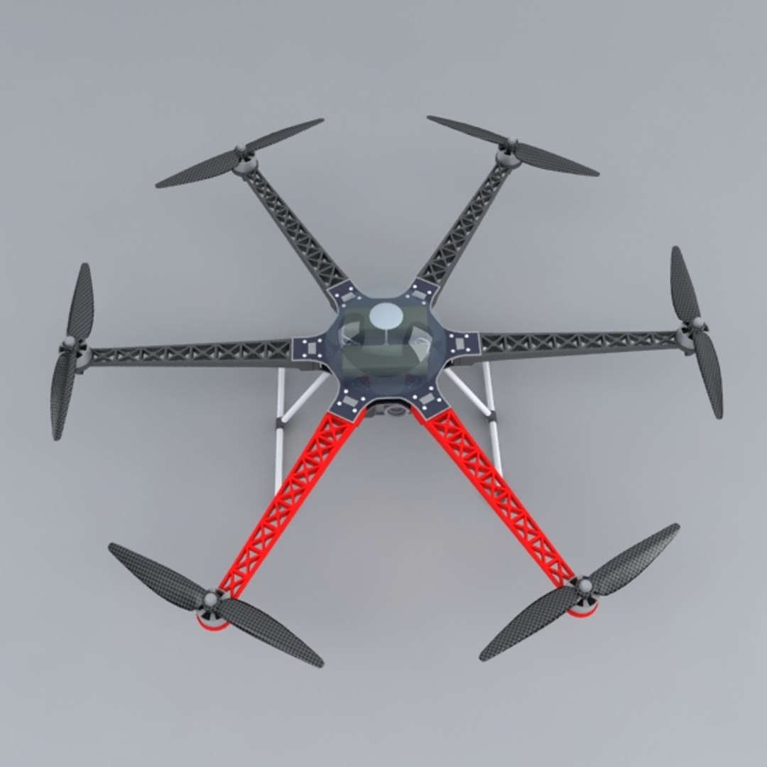3d Model Of Multi-rotor Aerial Platform Camera