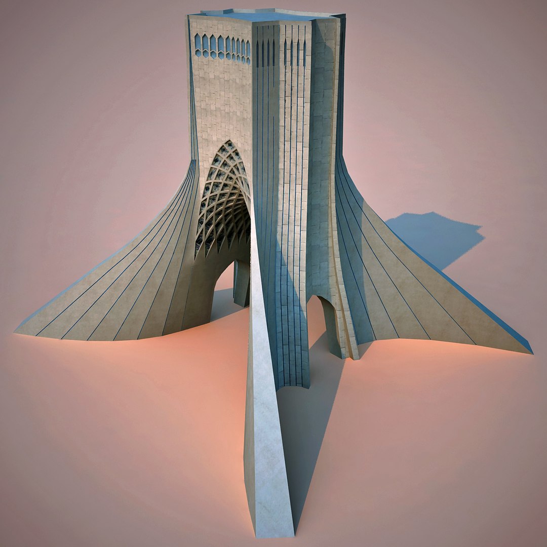 Realistic Azadi Tower 3d C4d