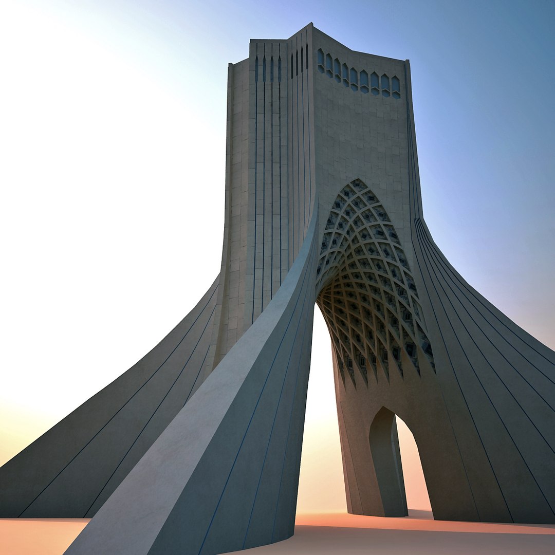 Realistic Azadi Tower 3d C4d