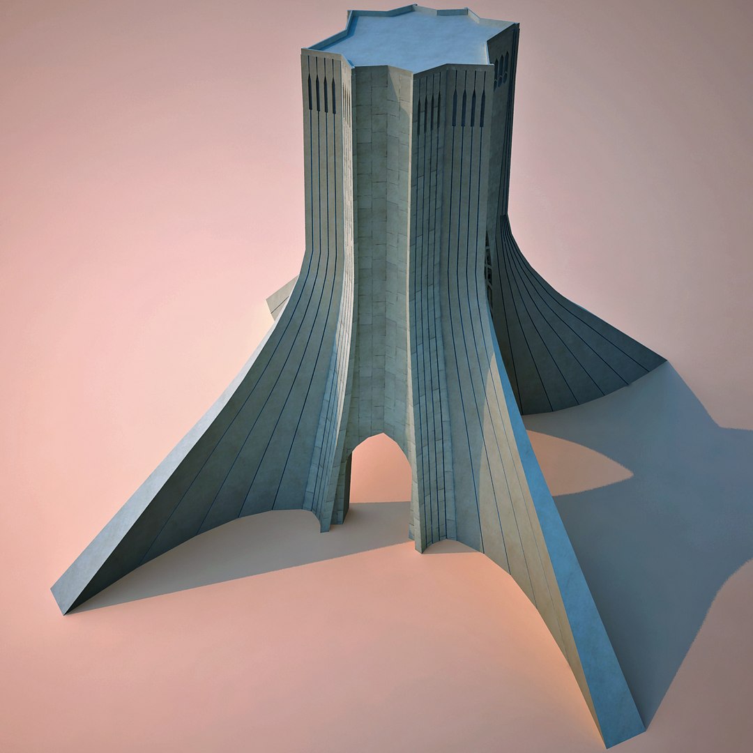 Realistic Azadi Tower 3d C4d