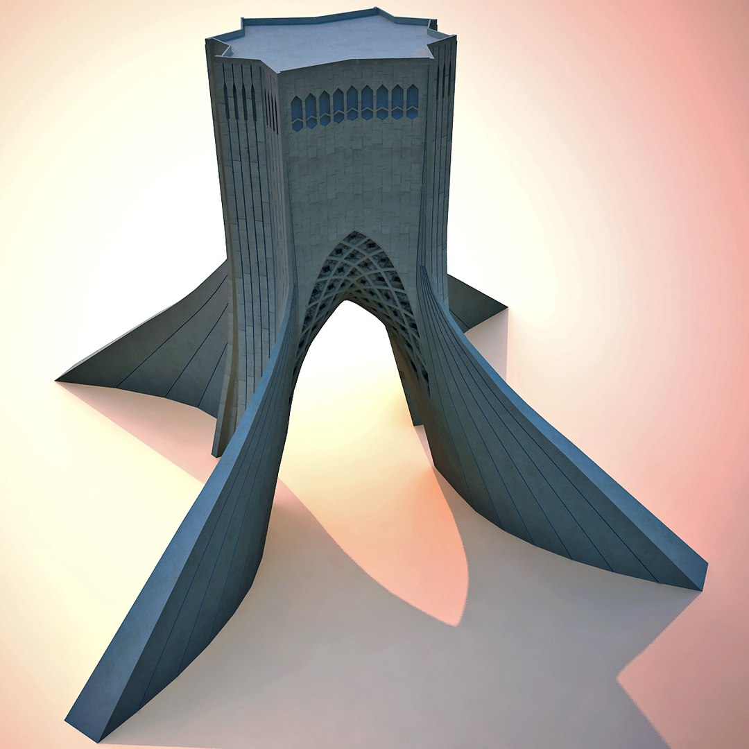 Realistic Azadi Tower 3d C4d