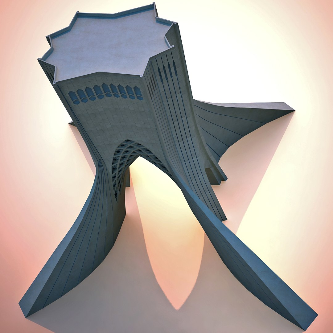 Realistic Azadi Tower 3d C4d