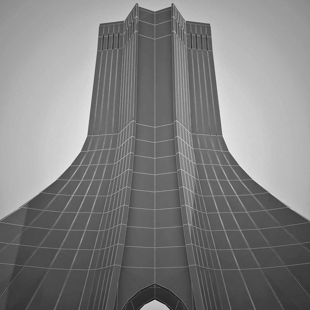 Realistic Azadi Tower 3d C4d