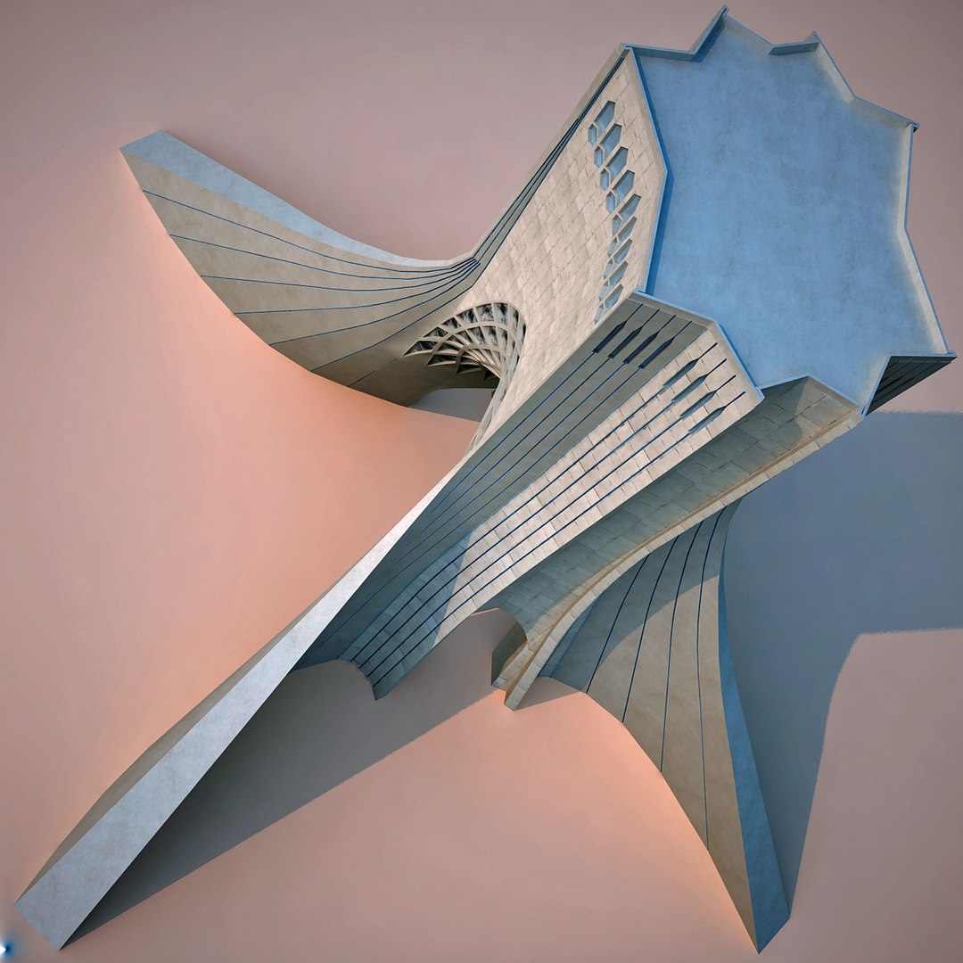 Realistic Azadi Tower 3d C4d