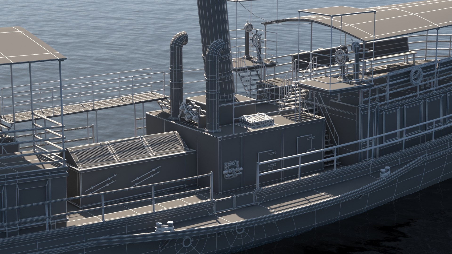 3D Steam Steamboat Boat - TurboSquid 1695686