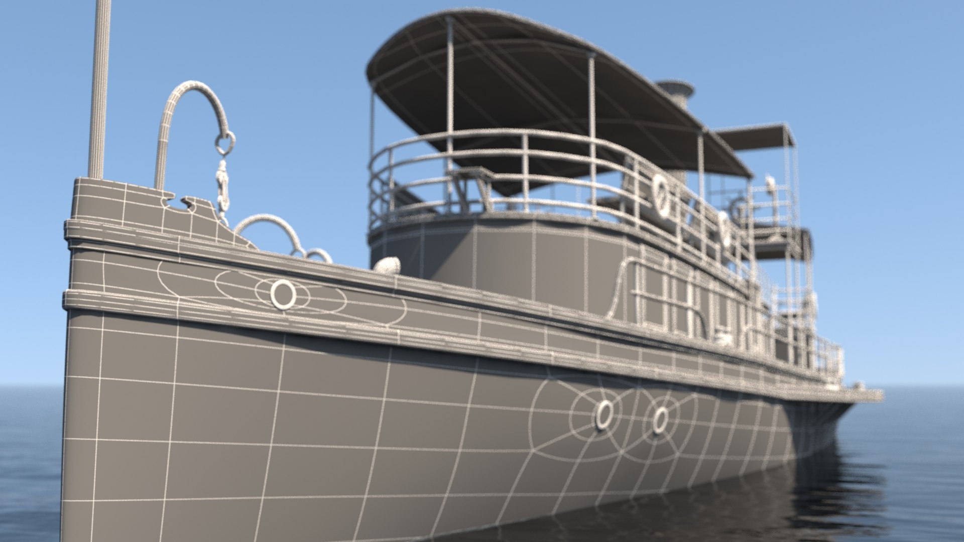 3D steam steamboat boat - TurboSquid 1695686