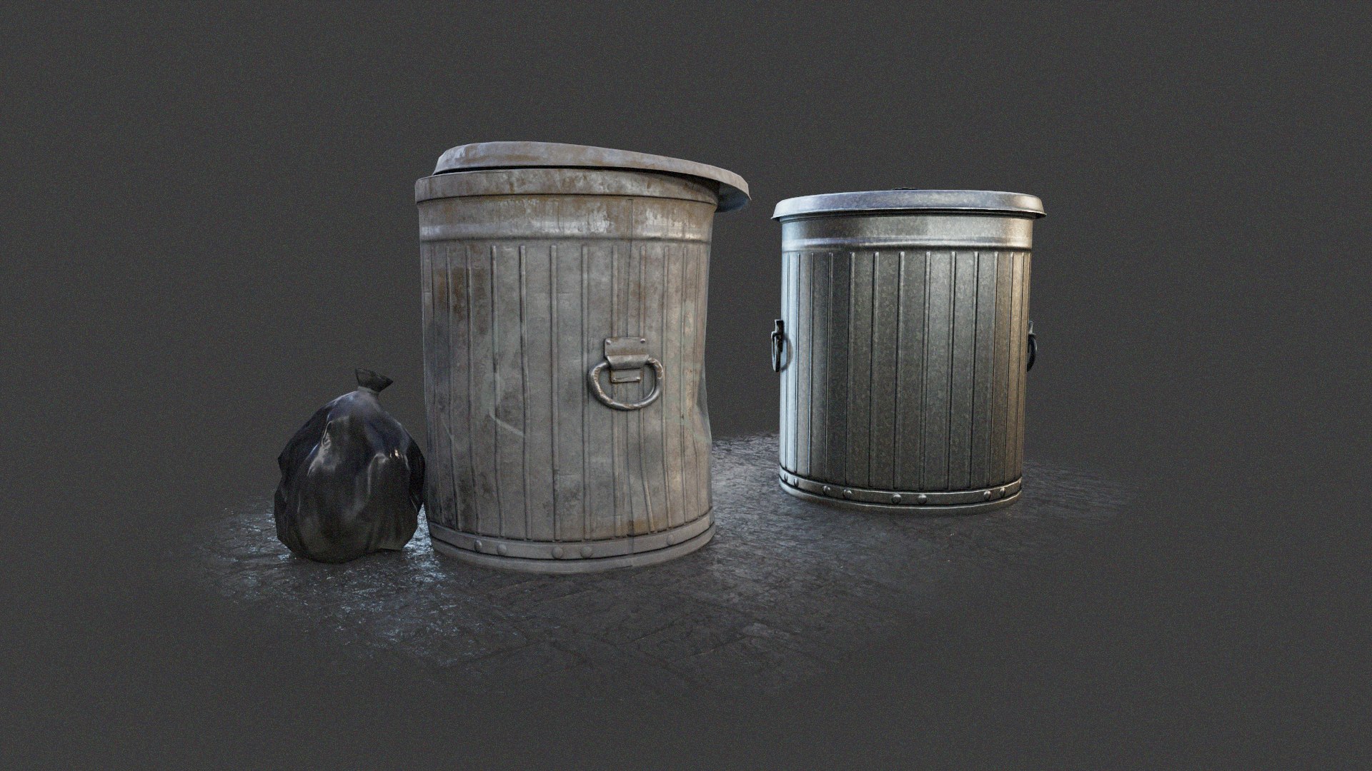 Trash Can Collection 3D Model - TurboSquid 2241467
