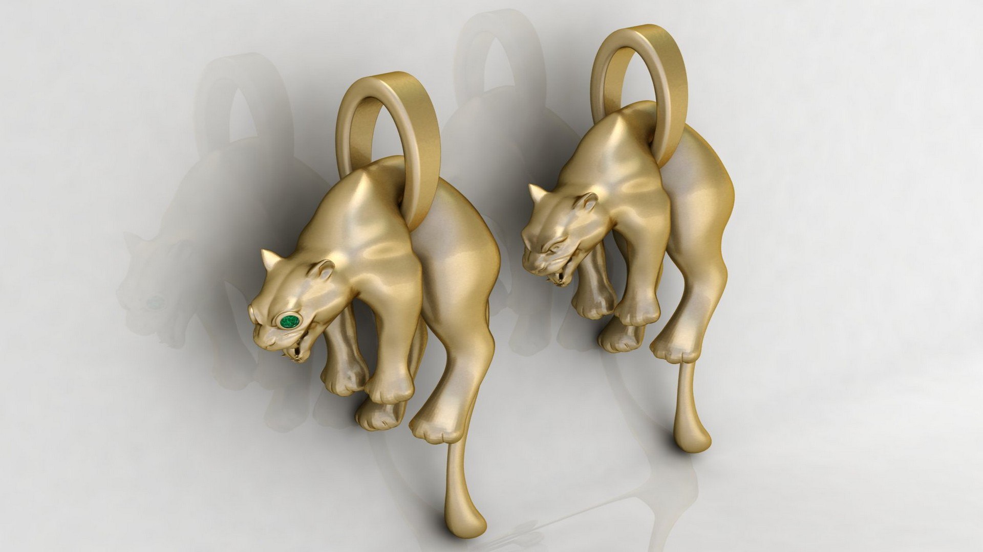 2 Version Panther Pendants With Stone And Plain Version Jewelry Pendant Jewellery STL 3DM 3D ...