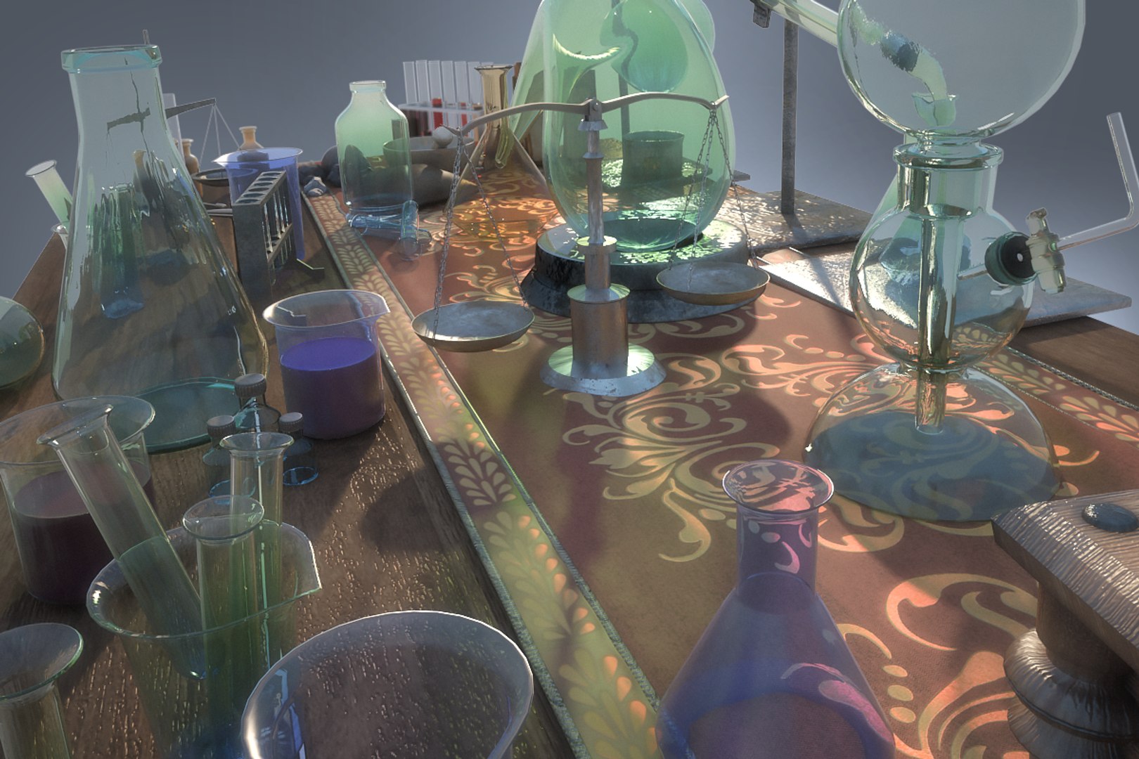 Alchemical Table 3d Obj