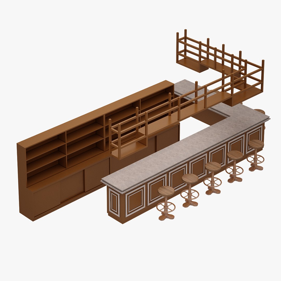 3D Bar Set Furniture - TurboSquid 1228300