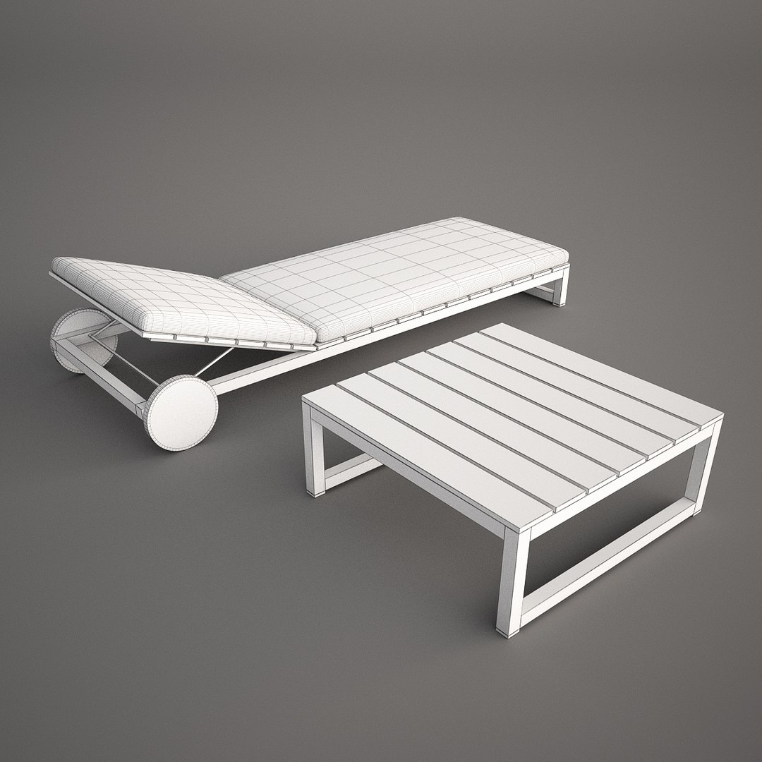 3ds max sun lounger