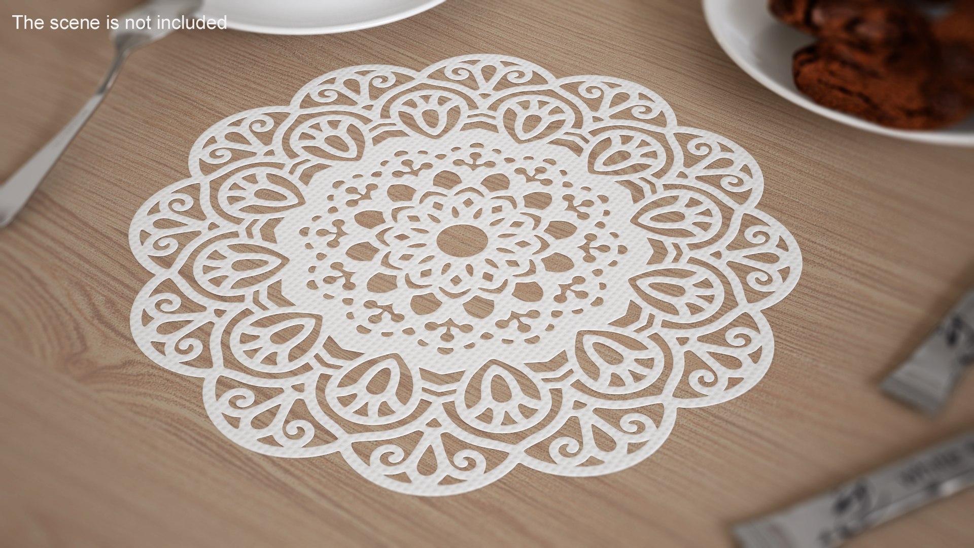 3D Round Disposable Lace Paper Doilie White Model - TurboSquid 2037613