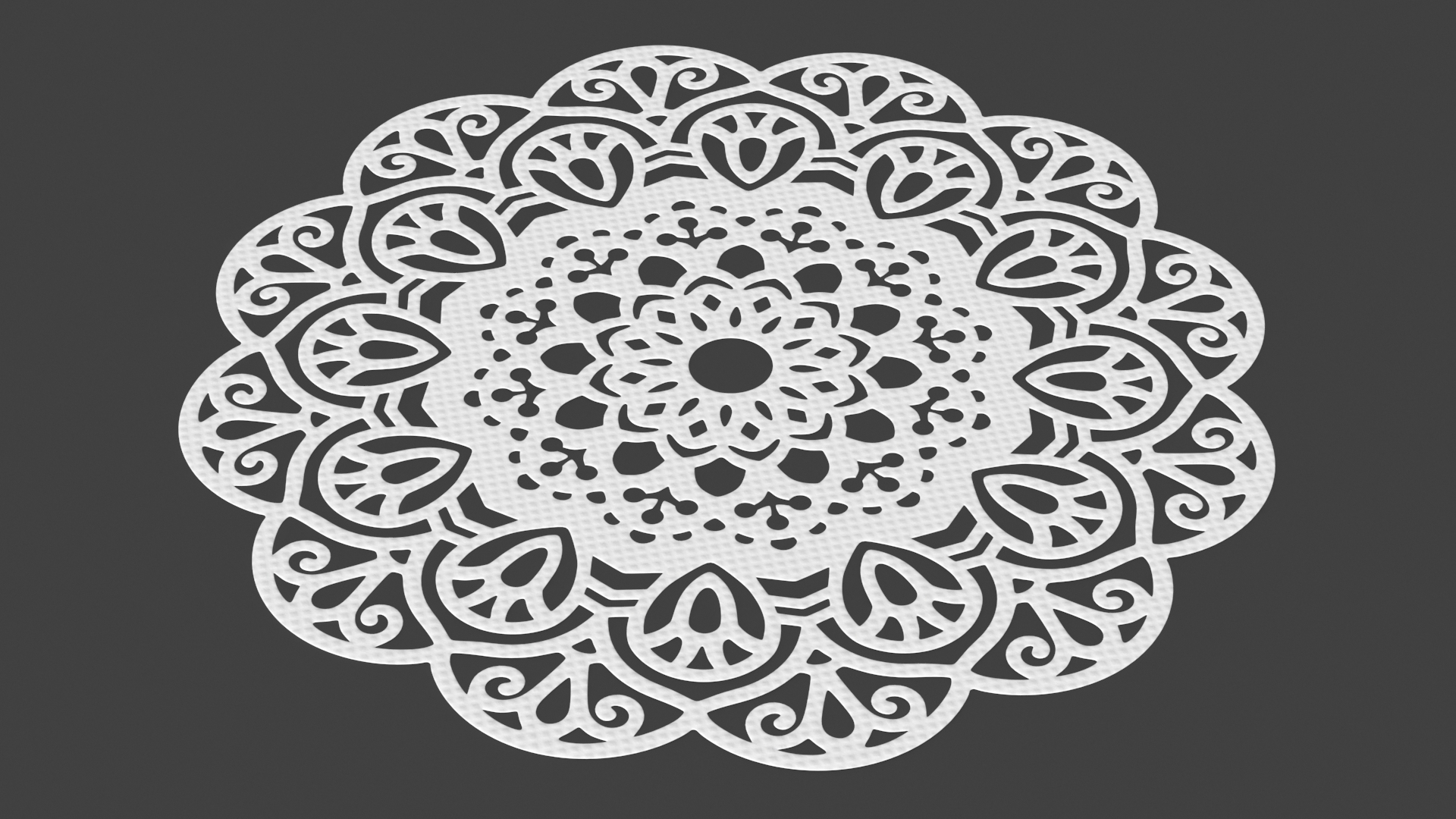 3d Round Disposable Lace Paper Doilie White Model Turbosquid 2037613