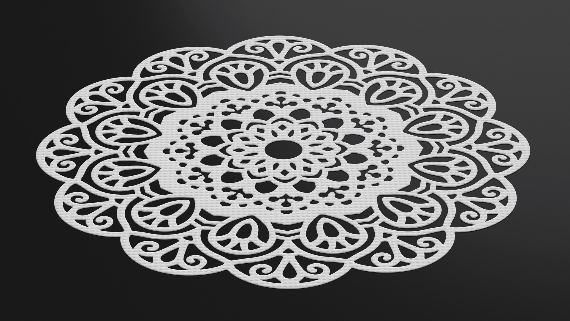 3D Round Disposable Lace Paper Doilie White Model - TurboSquid 2037613