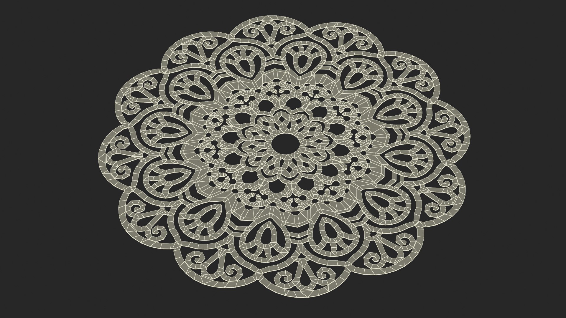 3D Round Disposable Lace Paper Doilie White Model - TurboSquid 2037613